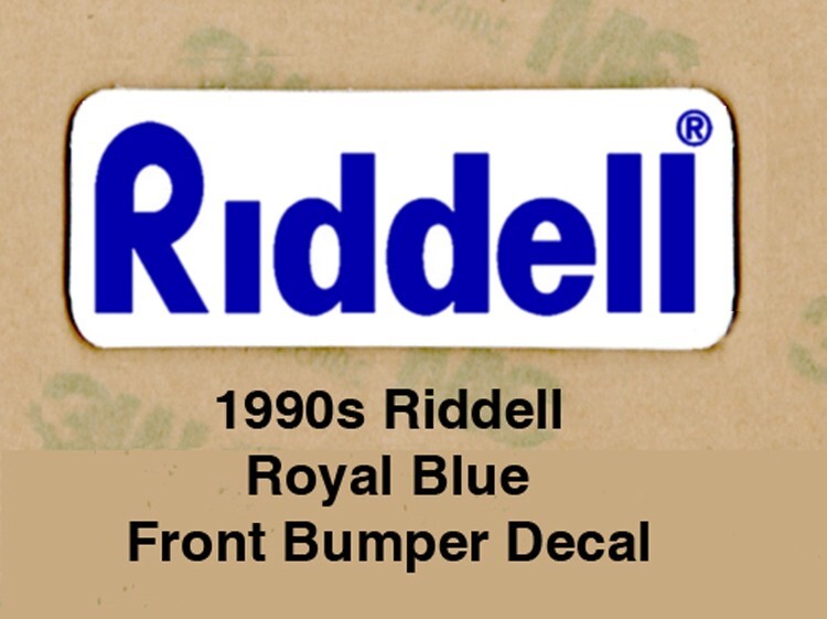 NOS 1990s Style Front Bumper Decals for Riddell Helmets - Royal Blue | eBay