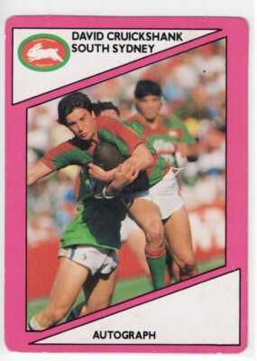 1988 SCANLENS Rugby League - #36 DAVID CRUIKSHANK - SOUTH SYDNEY ...