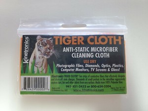 Kinetronics Anti-Static Microfiber Cloth, 10x18-Inch Tiger Cloth ...