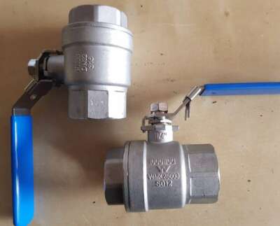 SS316 2 Piece Body ball valve BSP Threaded Ends 3/4 " Watermarked 20mm ...