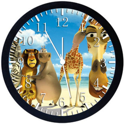 Madagascar Friends Black Frame Wall Clock Nice For Decor or Gifts W321 ...