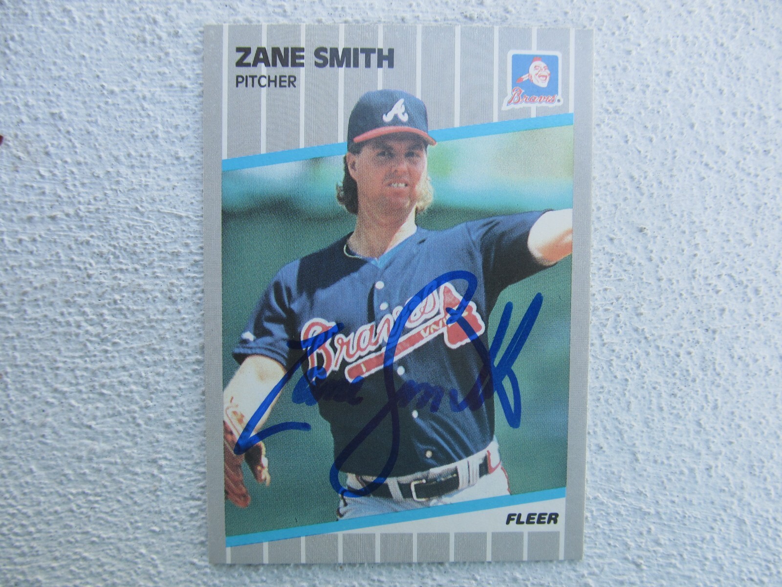 Braves Zane Smith Signed Autographed 1989 Fleer Mint | eBay