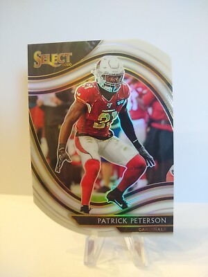 2020 Select White Prizm Die-Cut Patrick Peterson #343 Field Level ...