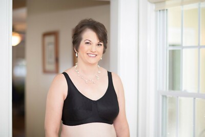 ABC Mastectomy Bra Style 103 Contour Jacquard Wire Free Size 34C Black ...