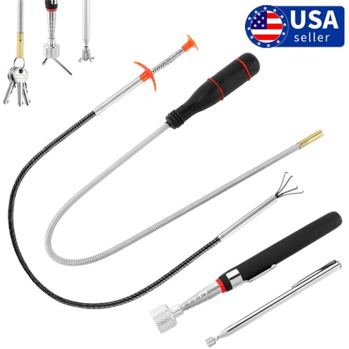 4 Pack Telescoping Magnet Pick-up Tool Set - Retrieving Pickup Tools ...