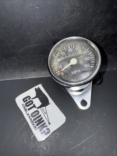Chrome Mini Speedometer w/ Odometer 60mph=2240rpm 160mph Max Chopper ...