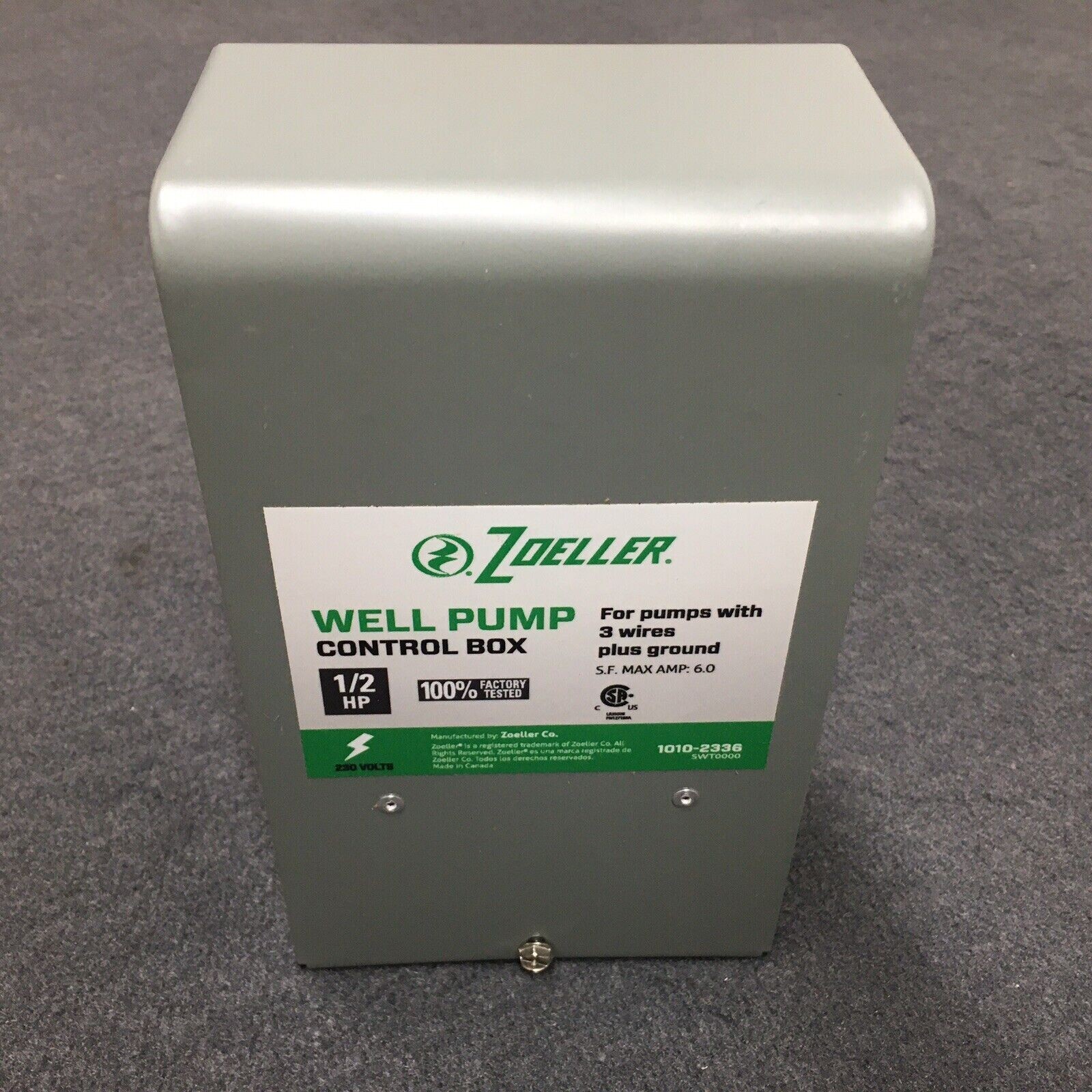 Zoeller Well Pump Control Box [1010-2336] 1/2-HP (Steel) For ...