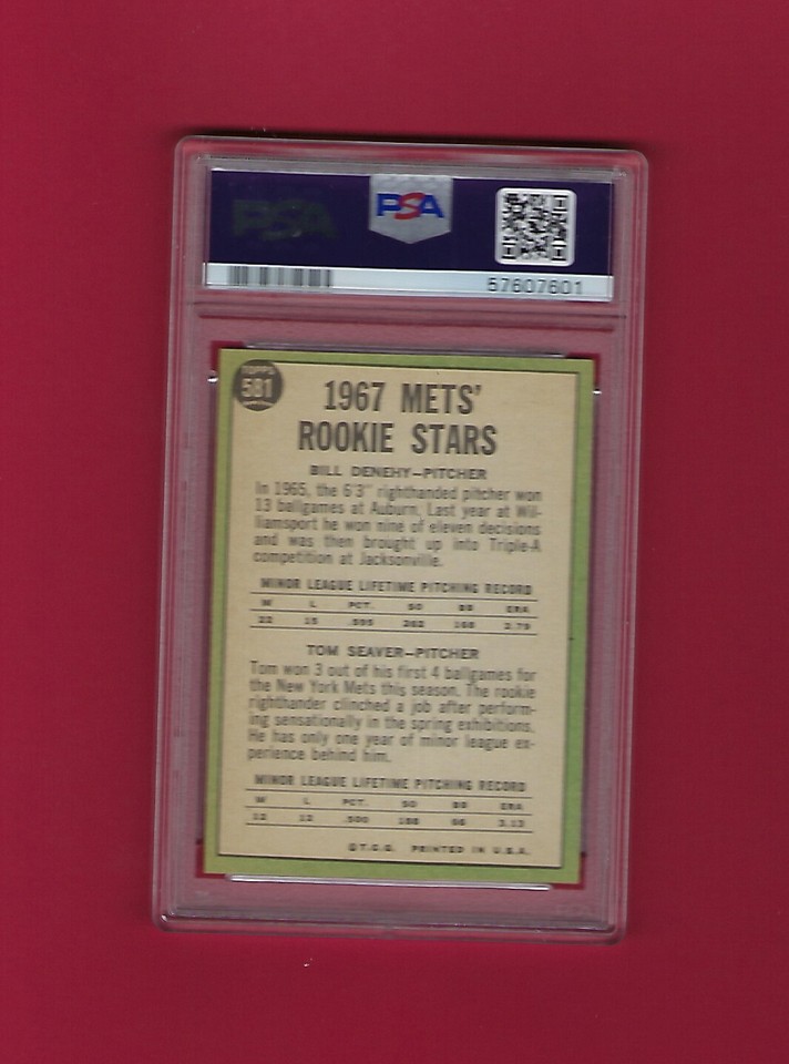 1967 TOM SEAVER ROOKIE TOPPS #581 PSA 8 NM-MT | eBay