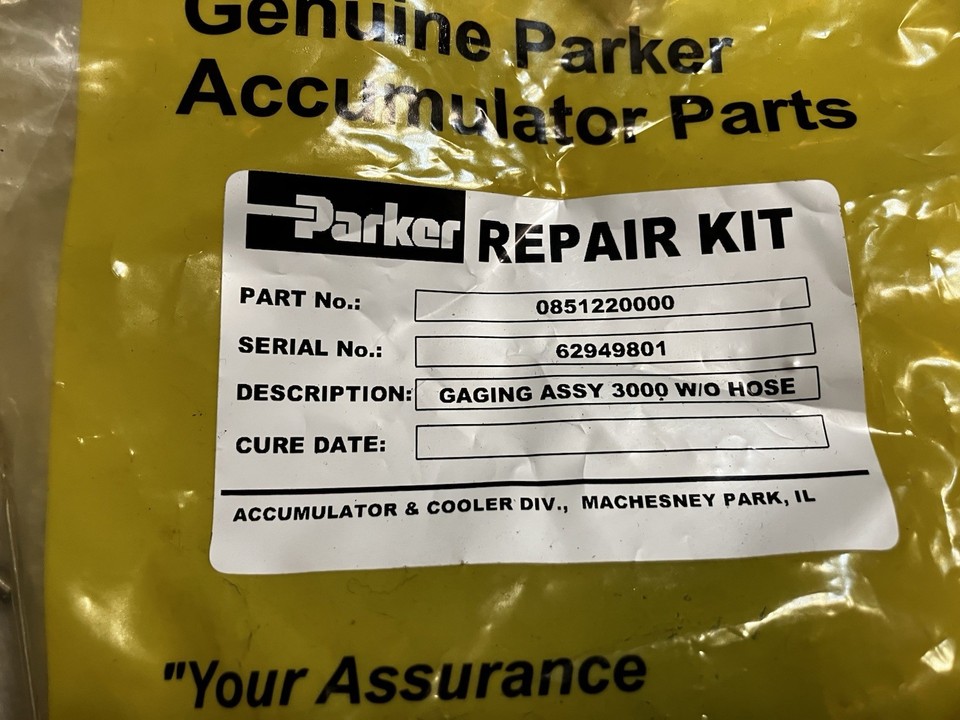 5 packs 0851220000 PARKER HYDRAULIC ACCUMULATOR Repair Kit | eBay