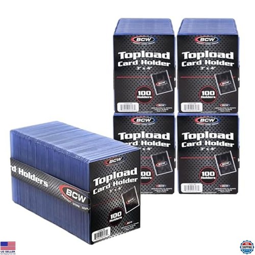 BCW 3x4 Topload Card Holders - 500 Count | Premium Rigid Protectors for ...