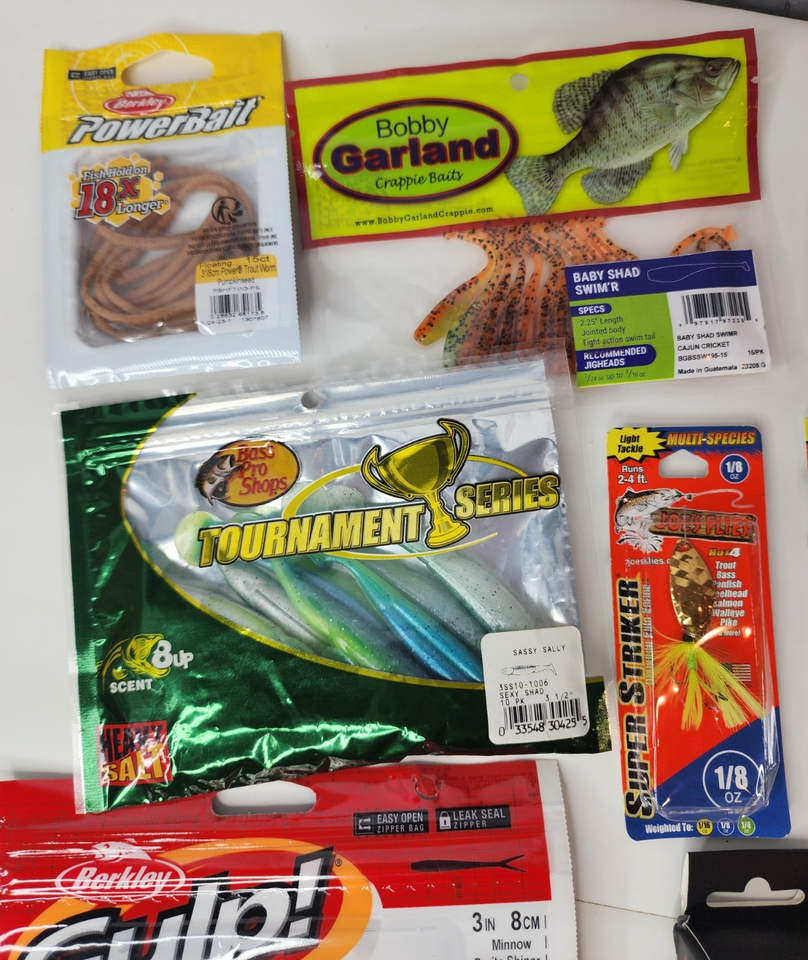 Vintage Mixed Lot Fishing Bait Lures Tackle Gulp XPS Cabala Super ...