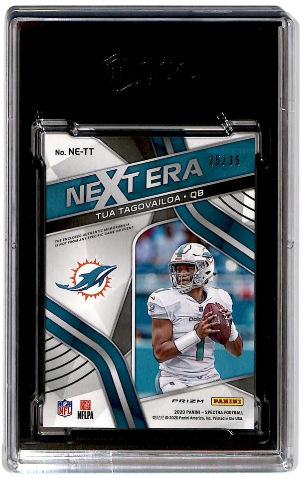 2020 Spectra Next Era Neon Green 25/35 Tua Tagovailoa Rookie SGC 10 ...