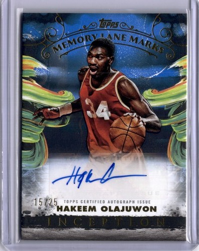 Hakeem Olajuwon 2025 Topps Inception Memory Lane Marks Auto /25 Rockets ...