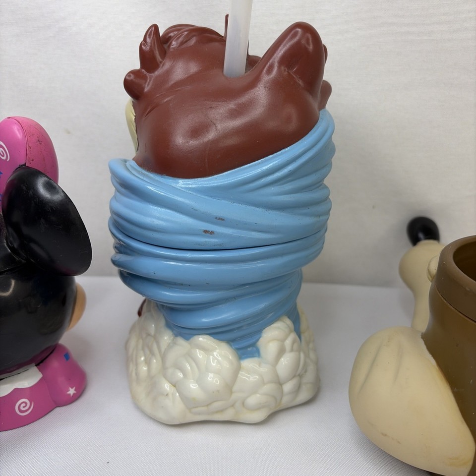 Vintage 90’s Looney Tunes Character Cups Taz Wile Coyote & Mini Mouse ...