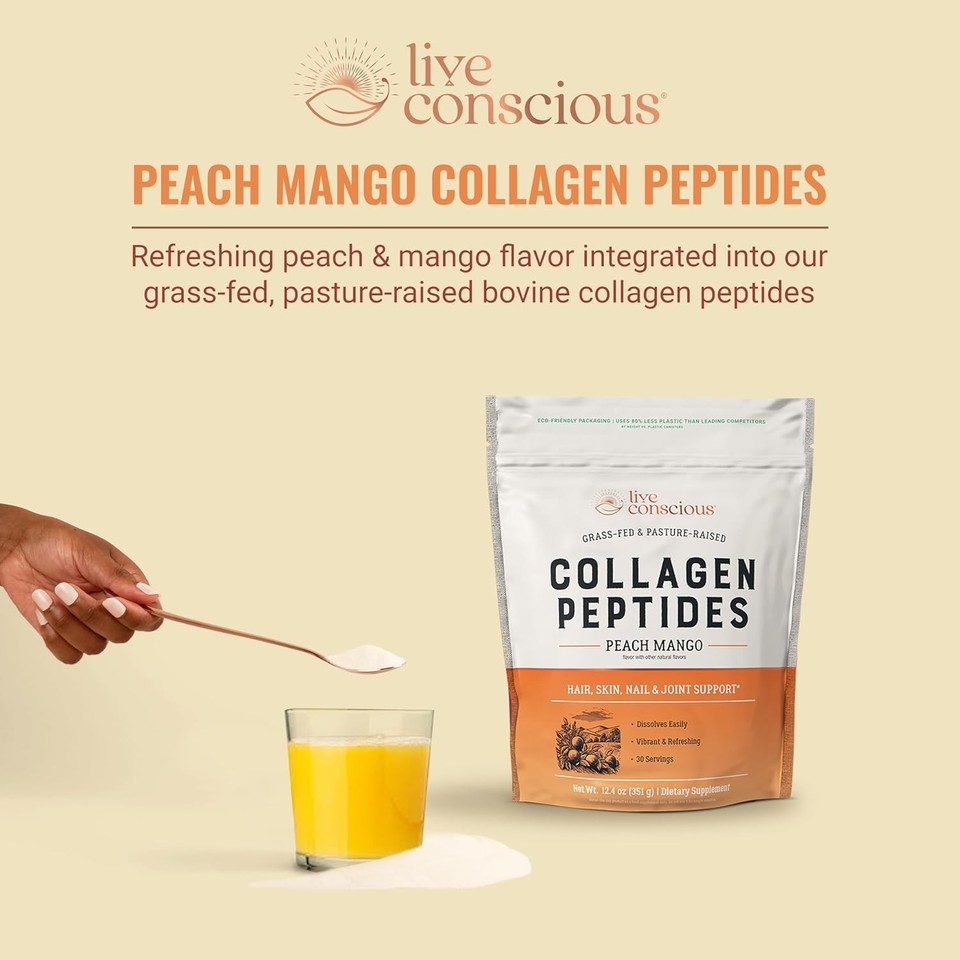 Collagen Peptides Powder - Peach Mango Flavored Collagen Powder - | eBay