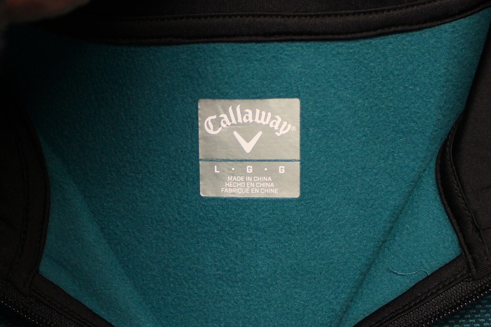 CALLAWAY THERMAL 1/4 ZIP POLY GOLF PULLOVER --L-WRINKLE FREE--PERFECT ...