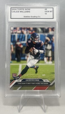 Caleb Williams Rookie Card 2024 Topps Now RC #8 - Graded 10 Gem Mint ...
