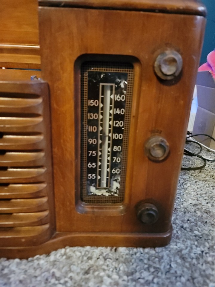 Antique Philco Radio Record Player Wood Case, Model 46-1203 Radio Works ...