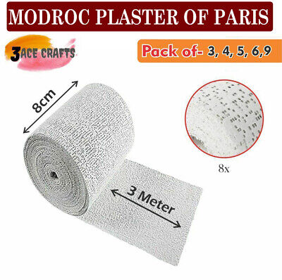 MODROC PLASTER OF PARIS MODELLING Mould Art & Craft Bandage - 8 cm X 3 ...