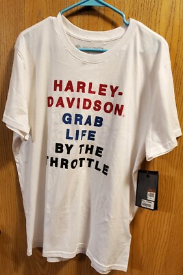 Harley-Davidson Men's Throttle Biker Slim Fit T-Shirt White 99020-20VM ...