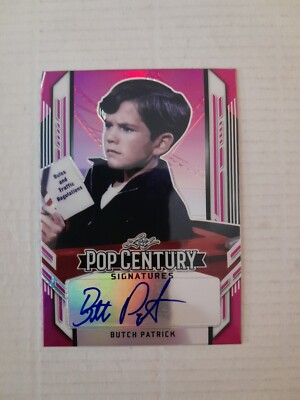 Butch Patrick /15 Pink Prism Autograph Card 2021 Leaf Pop Century Eddie ...