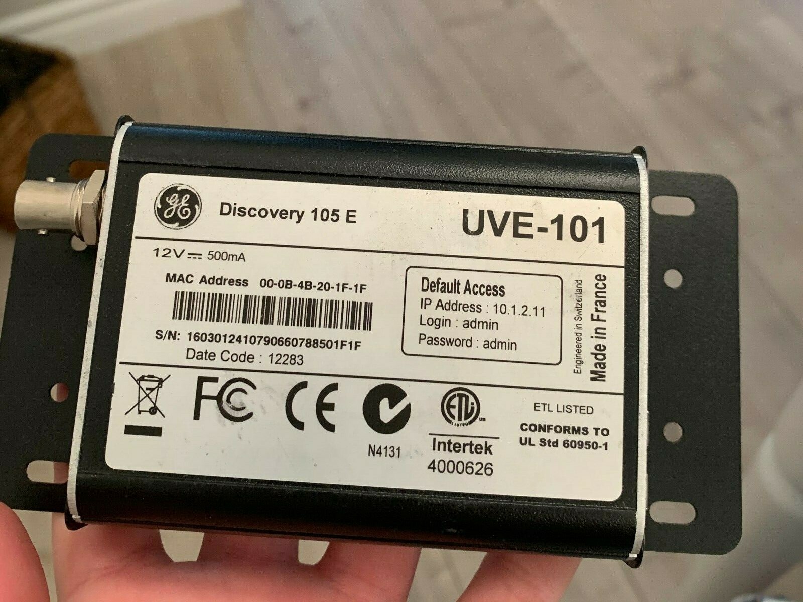 General Electric UVE-101 Discovery 105 E Signal Video Encoder VWD105 | eBay