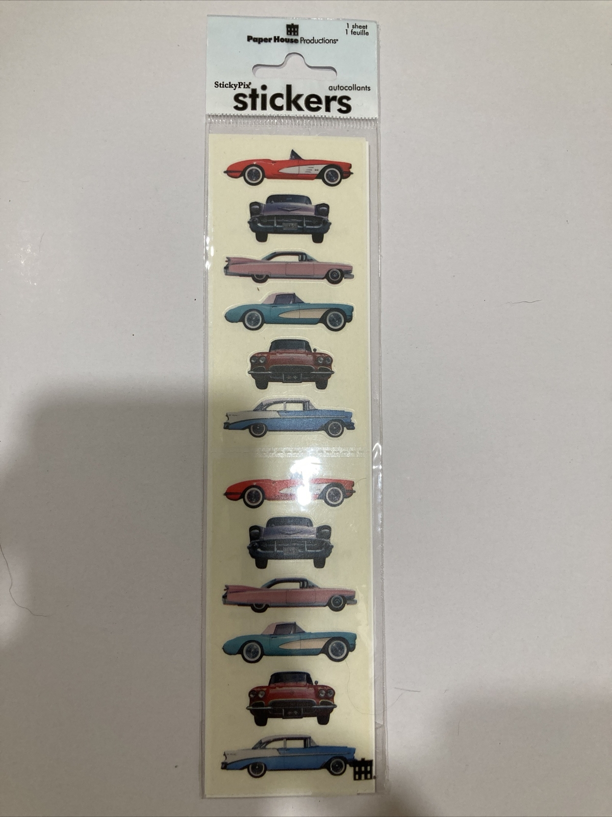 vintage paper house classic cars sticker sheet new in package | eBay