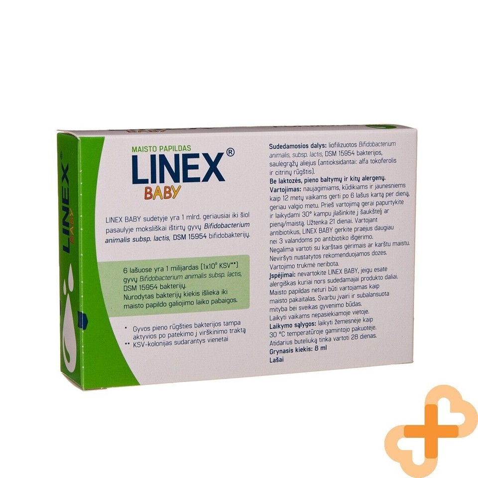 LINEX BABY Drops 8 ml Active Formula Lactic Acid Bacteria Supplement ...