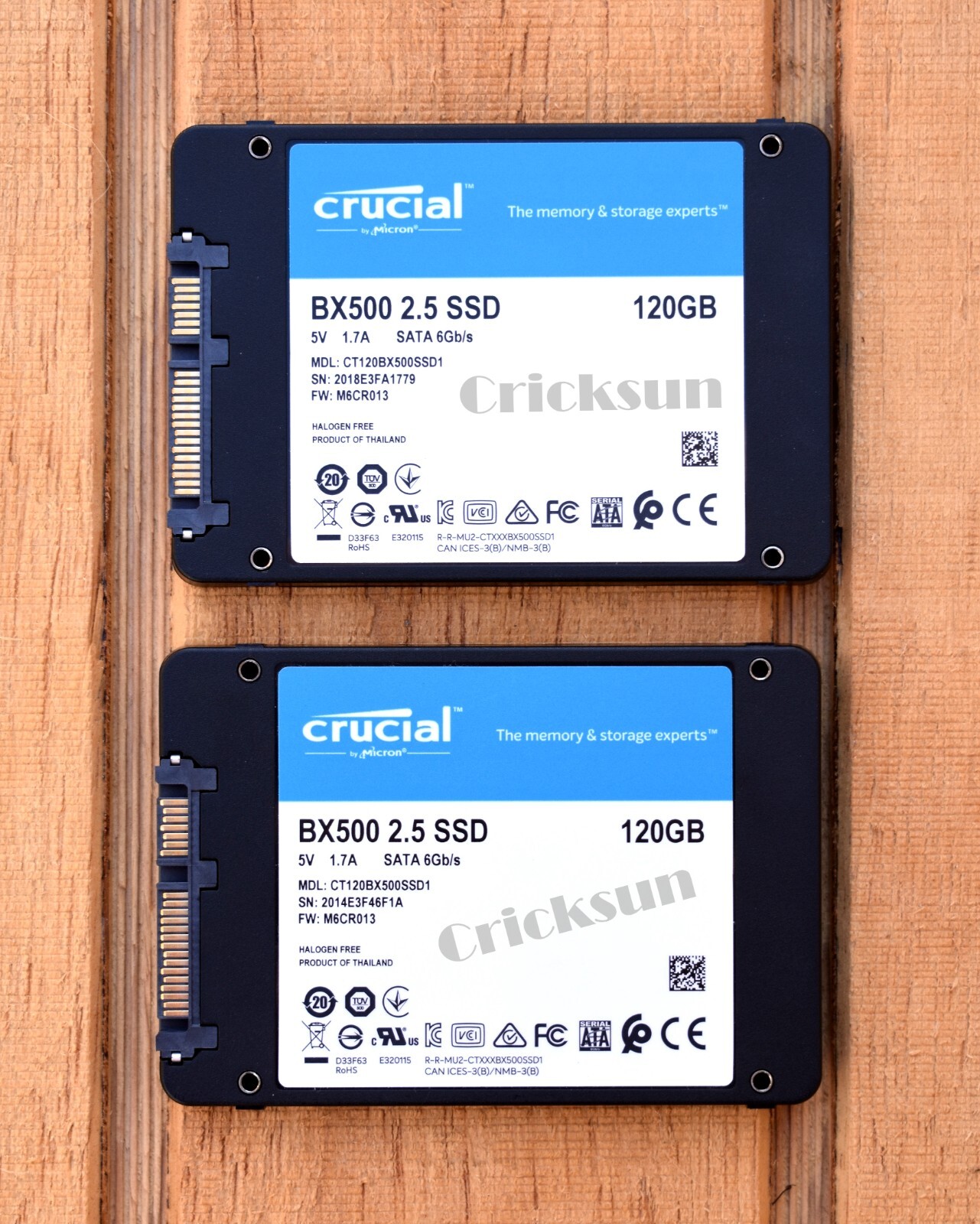 (2 pack) Crucial SATA 120GB BX500 2.5" SSD 6Gbs Internal Solid State ...