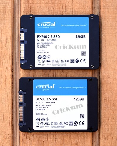 (2 pack) Crucial SATA 120GB BX500 2.5" SSD 6Gbs Internal Solid State ...