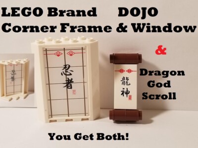 LEGO Minifigure Dojo Window Corner Frame & Dragon God Scroll Ninjago ...