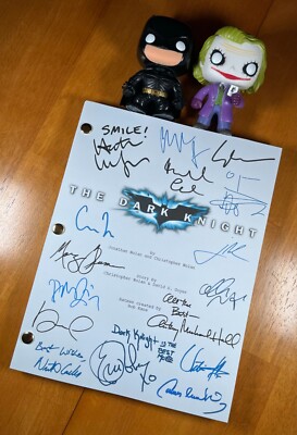 The Dark Knight Script Signed- Autograph Reprints- 140 Pages Long ...