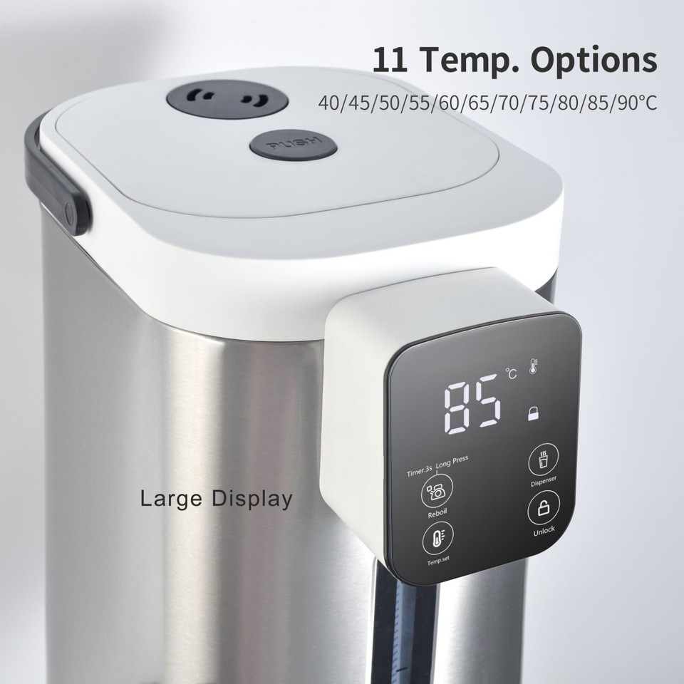 5L Instant Hot Water Dispenser Stainless Steel Catering Urn with 11 ...