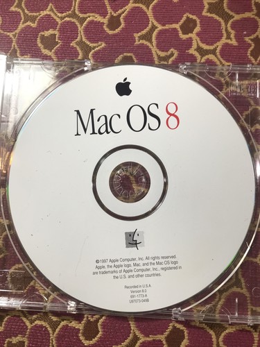 Vintage 1997 Mac OS 8 v8.0 Macintosh Software Install Installation Disc ...