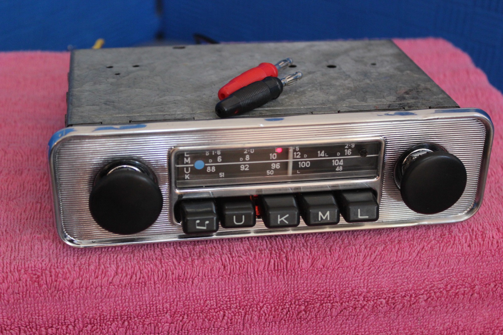 Blaupunkt Essen Chrome 60s - 70s Radio VW Bug Beetle T1 T2 Karmann Ghia ...