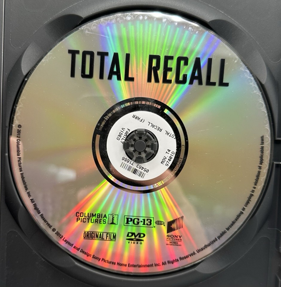 Total Recall DVD Widescreen Colin Farrell Kate Beckinsale Jessica Bell ...