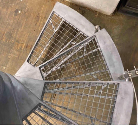 Outdoor Spiral Staircase Kit Aluminum Step Railing Handrail Spacer Dia ...