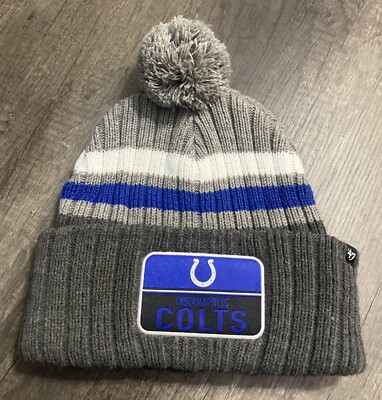 '47 Brand Indianapolis Colts Cuffed Beanie Pom Hat With Patch | eBay