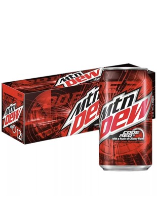 Mountain Dew Code Red Soft Drinks Soda 12 Pack Mtn Dew Pop 12oz Soda Cans | eBay