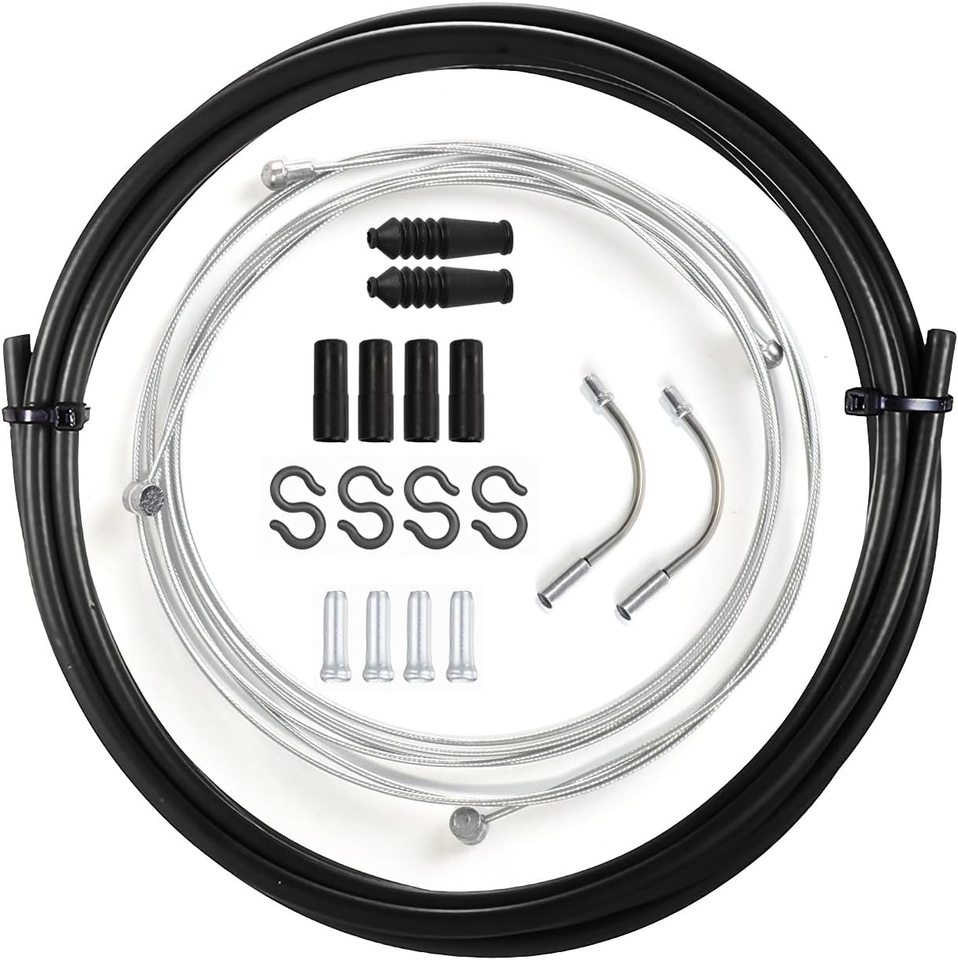 Bike Brake Cable Housing Kit with 1 Set Bicycle Brake Line, 2 Pcs V ...