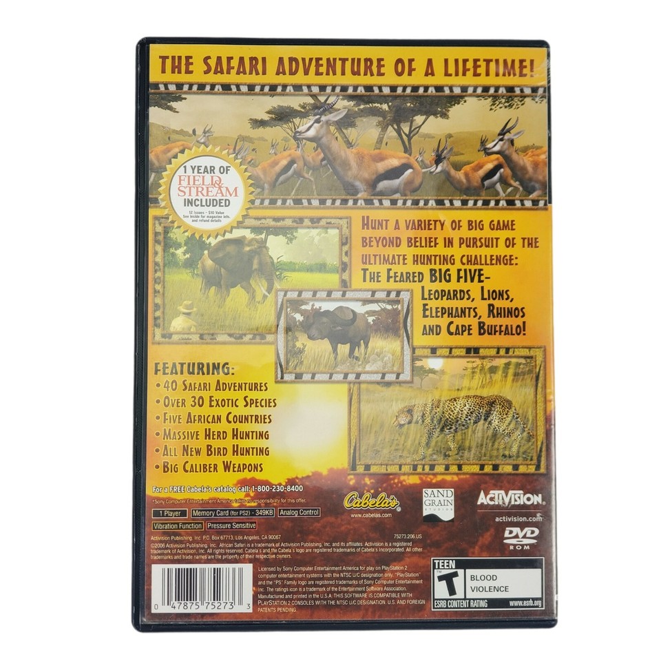Cabela's African Safari Activision Hunting Game Rated T Playstation 2 ...