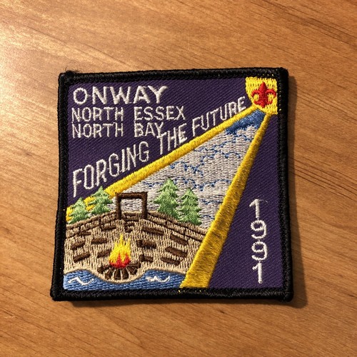 Camp Onway BSA Scout Camp Patch 1991 North Essex North Bay Council ...