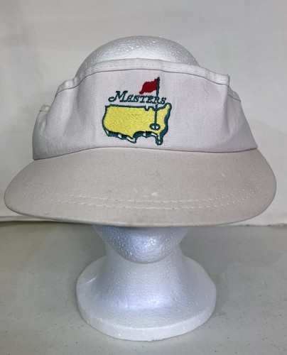 VINTAGE Masters Golf Hat White Visor Cap Made in USA American Needle ...