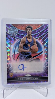2024-25 Topps Chrome Basketball Oso Ighodaro Rookie Purple Geometric ...