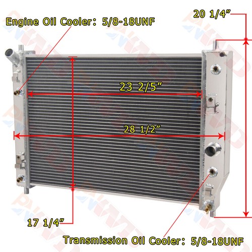 4 Row Aluminum Radiator Fits 2005-2013 09 Chevy Corvette C6 V8 Double ...