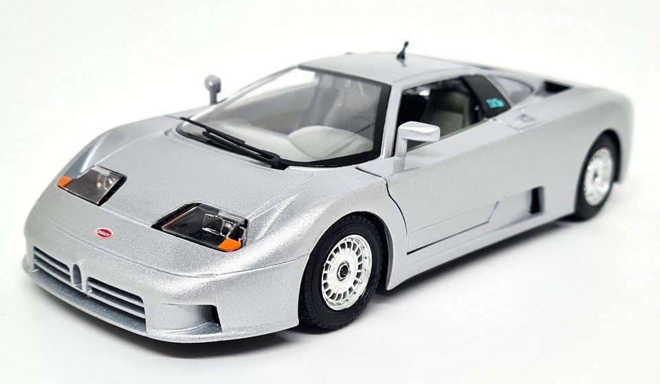 Burago 1/24 Bugatti EB110 Silver 90s Supercar Diecast Scale Model Car ...