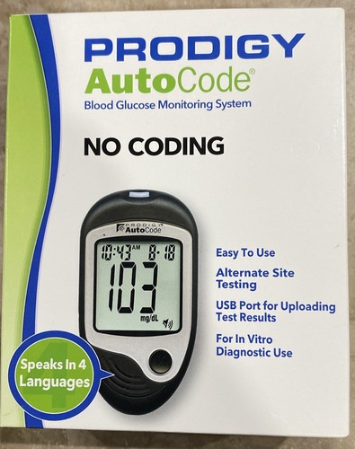 Prodigy AutoCode Talking Blood Glucose Monitoring Meter 4 Languages ...