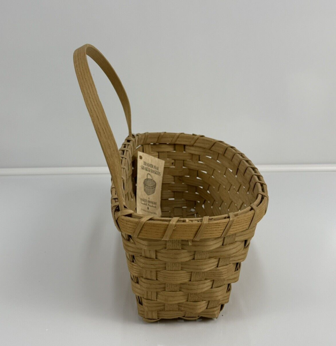 NEW w/Tag Vintage Shaker BASKET Ash Large Wall Mount BASKETS-BROOKSIDE ...