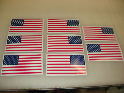 8 R&L Reverse USA MILITARY FLAG Sticker Decal LOT 4 Infrared American ...