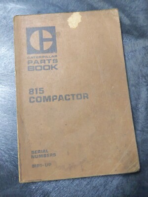 CAT Caterpillar 815 Compactor Parts Book | eBay